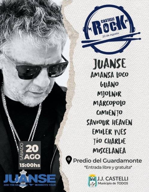 JUANCE en el Castelli Rock, con entrada libre y gratuita.